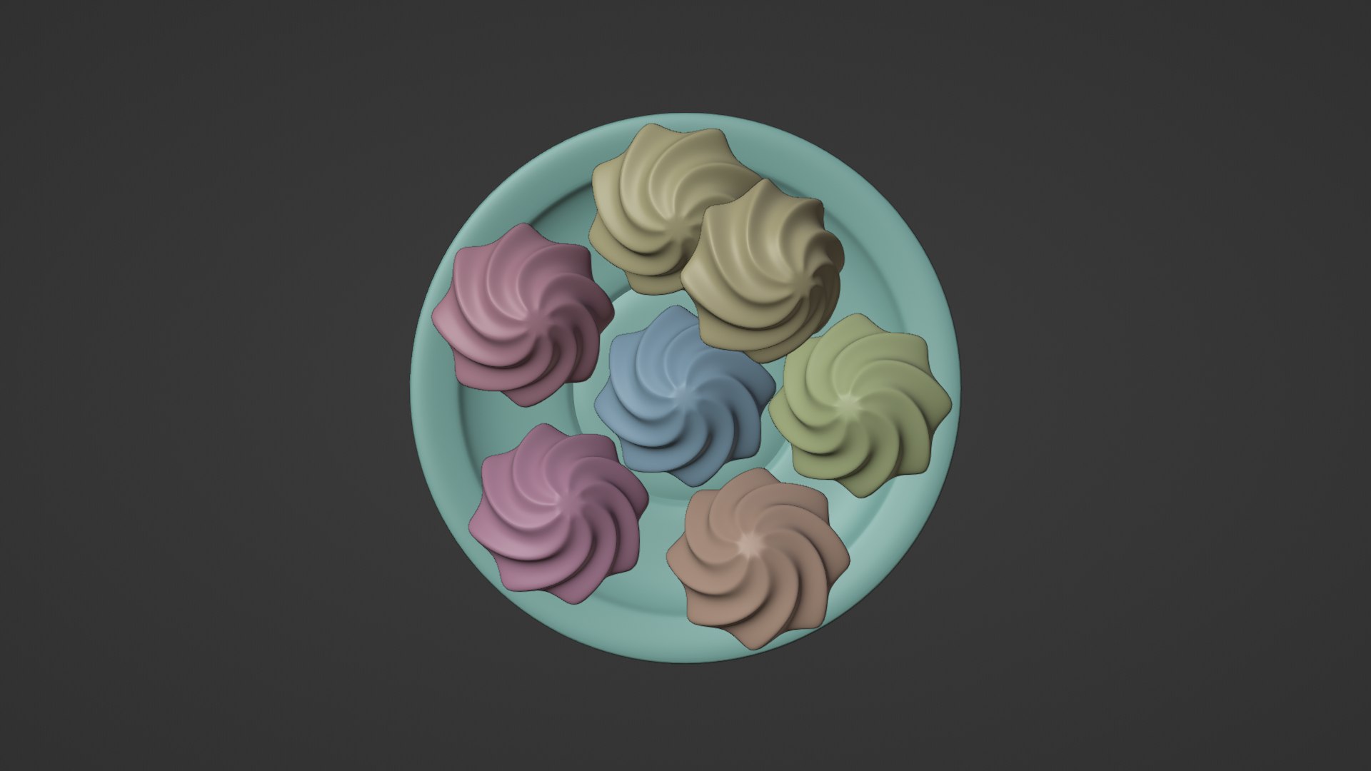 3D model Cookies on a plate - TurboSquid 2096915