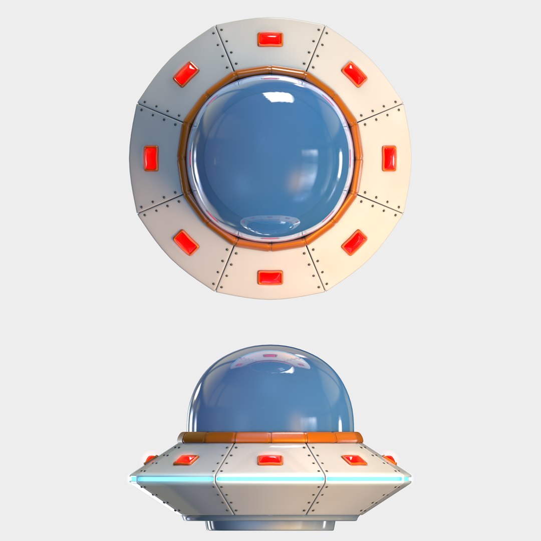 3D Cartoon Ufo - TurboSquid 1150603