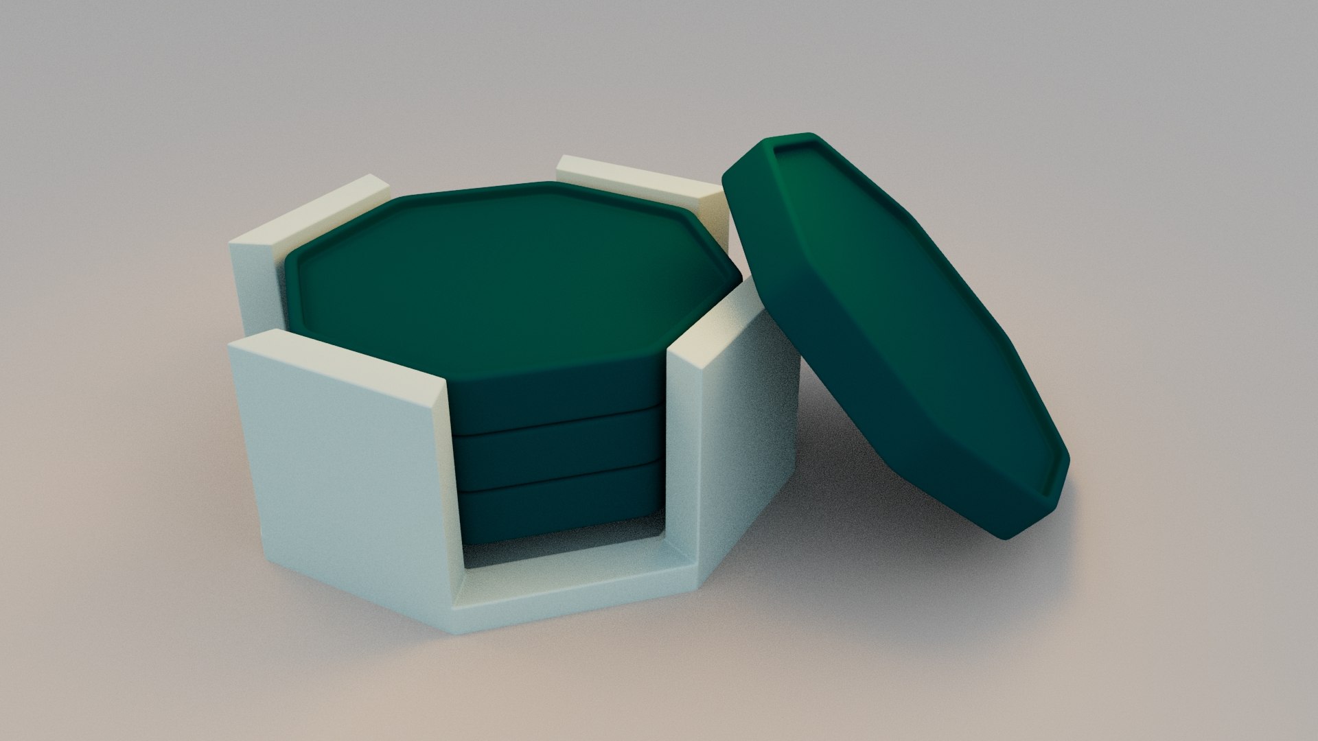 Basic Simple Octagon Coaster 3D Model - TurboSquid 2060492