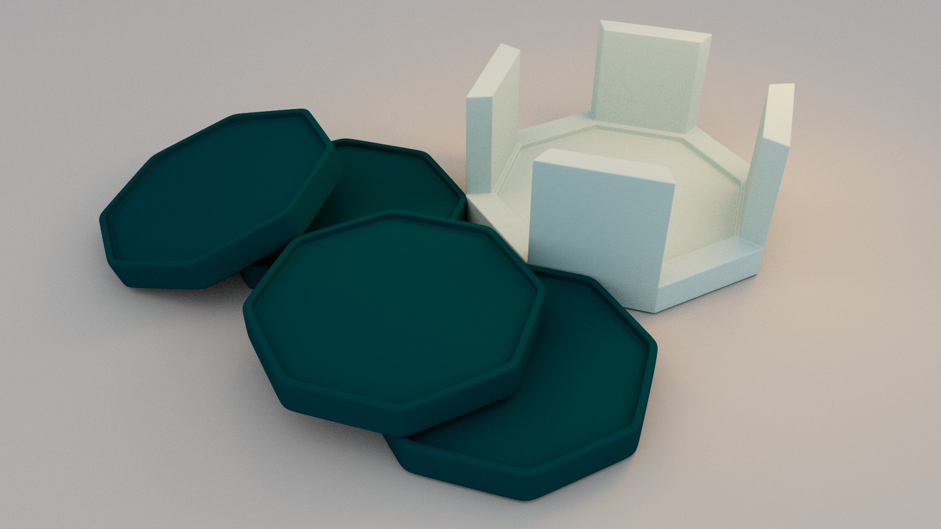 Basic Simple Octagon Coaster 3D Model - TurboSquid 2060492