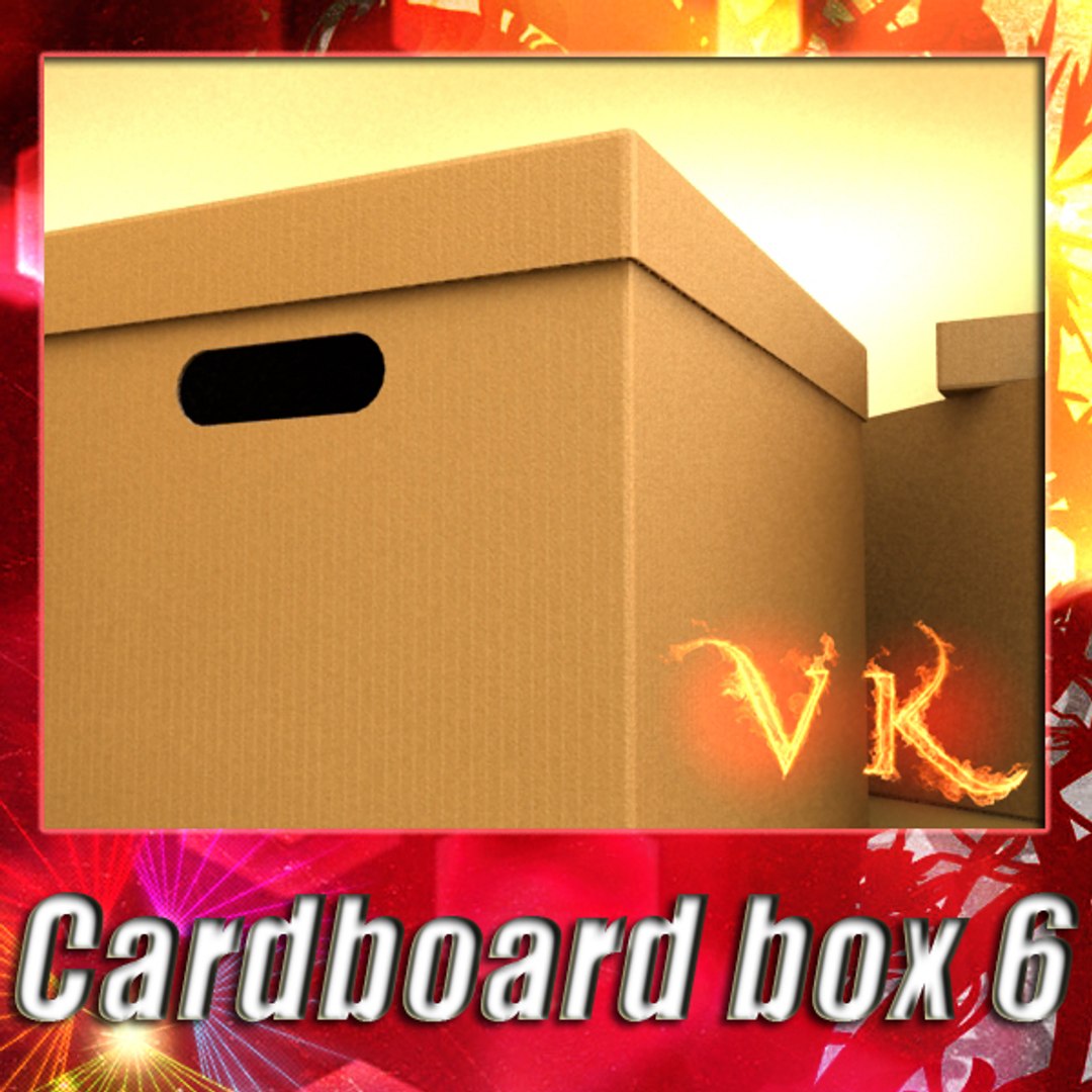 photorealistic cardboard box resolution 3ds