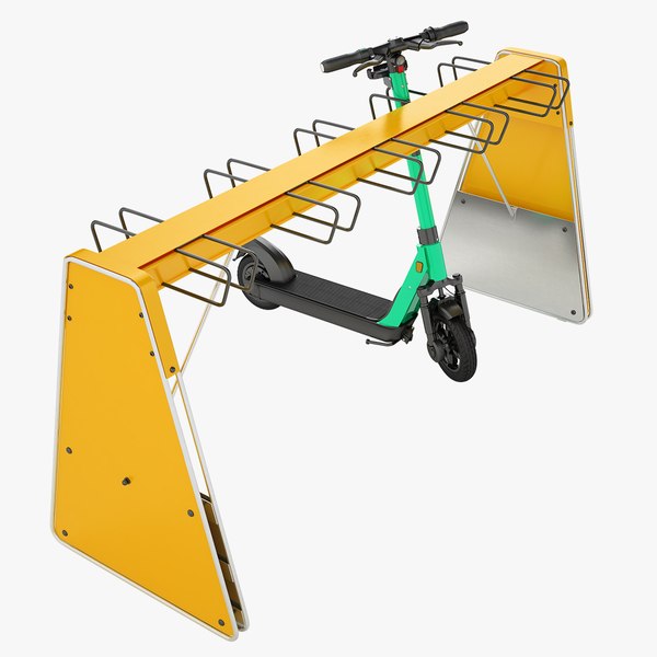 Scooter Parking Rack with Electric Scooter 043Dモデル - TurboSquid 2028151