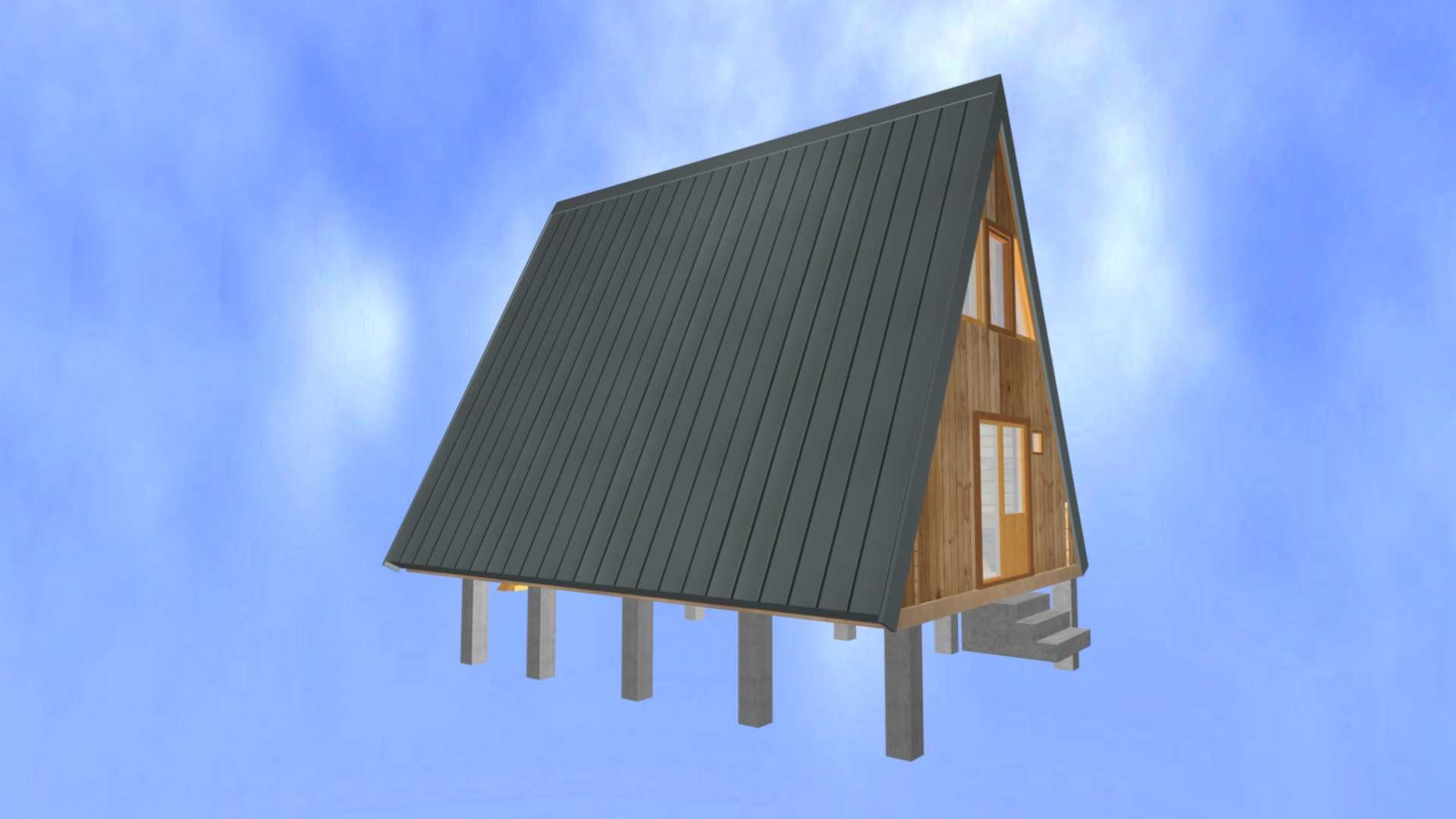 Triangular Mountain House 3D Model - TurboSquid 1882658