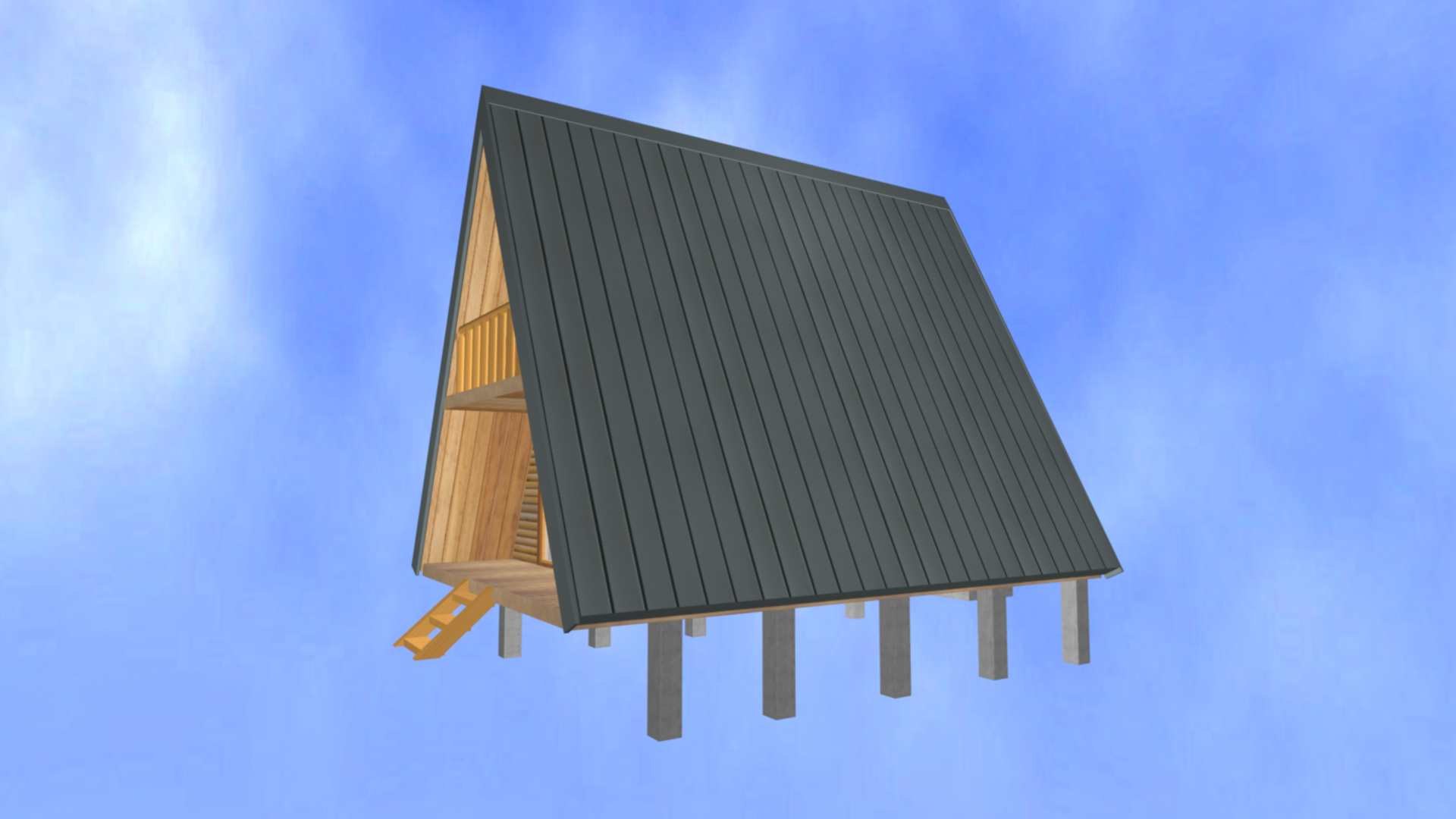 Triangular Mountain House 3D Model - TurboSquid 1882658