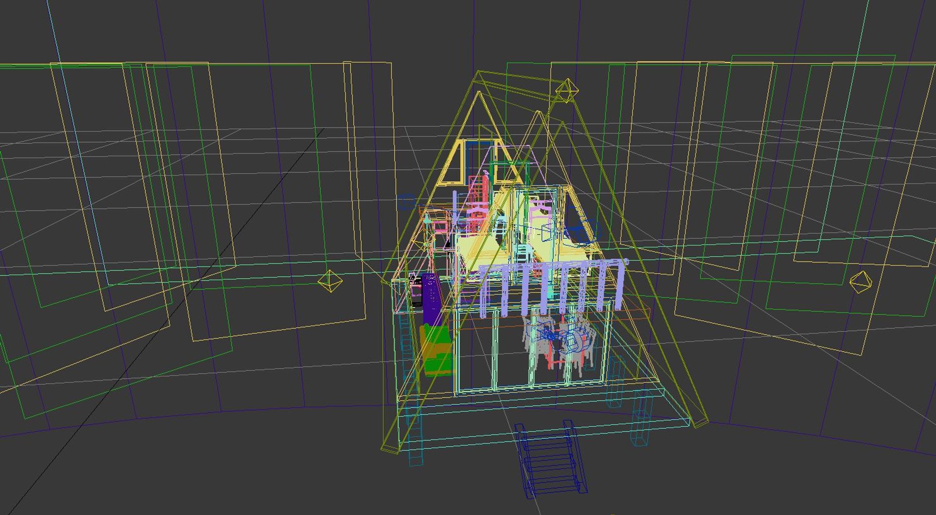 Triangular Mountain House 3D Model - TurboSquid 1882658