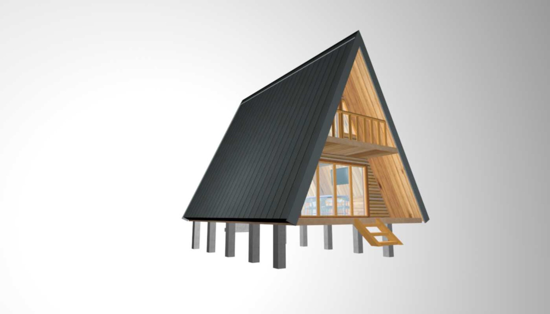 Triangular Mountain House 3D Model - TurboSquid 1882658