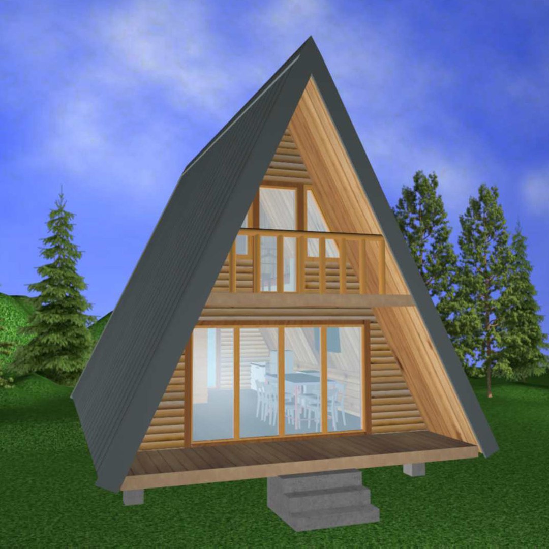 Triangular Mountain House 3D Model - TurboSquid 1882658