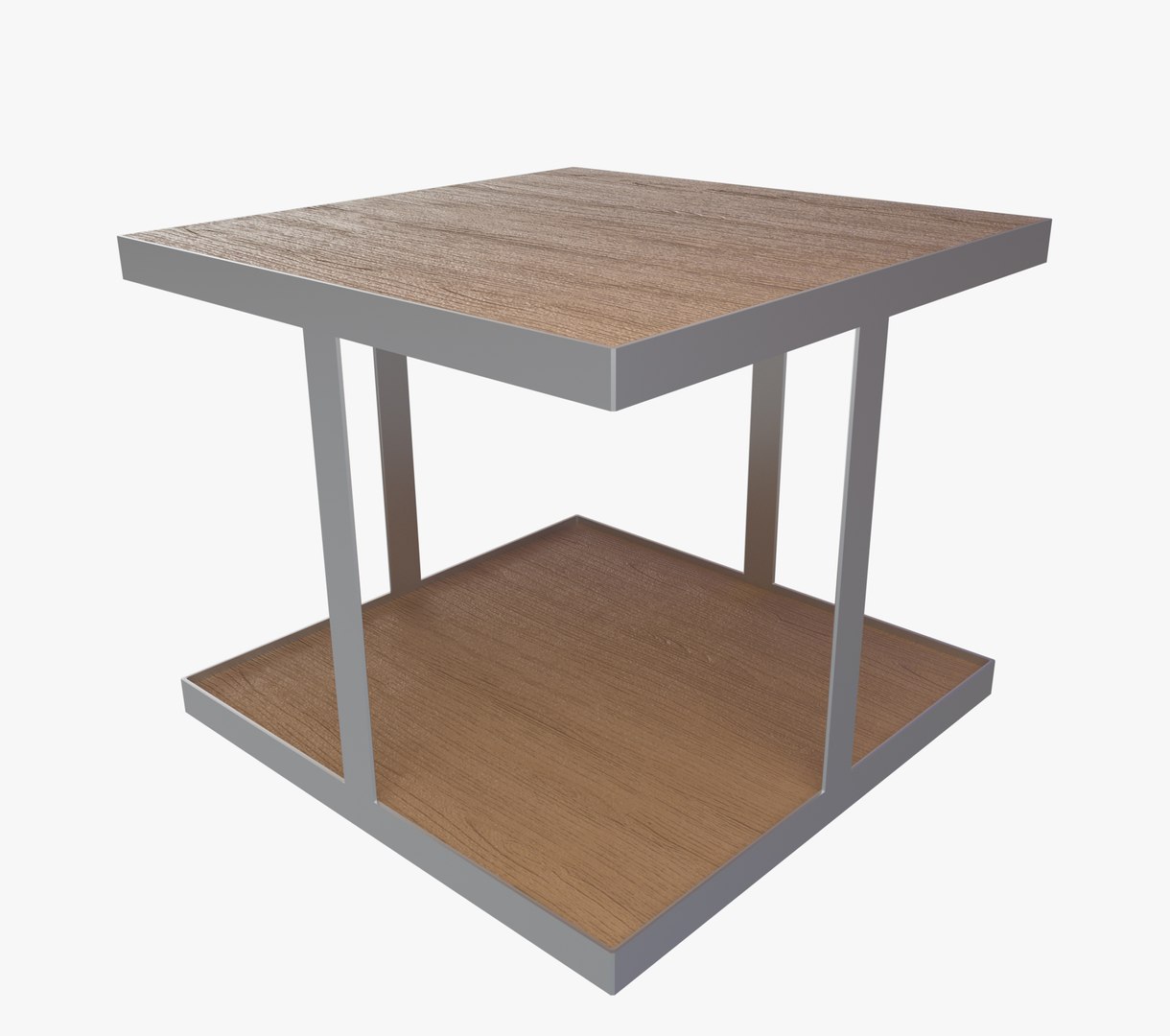 Industrial Square Table 3d Model
