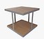 Industrial Square Table 3d Model
