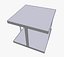 Industrial Square Table 3d Model
