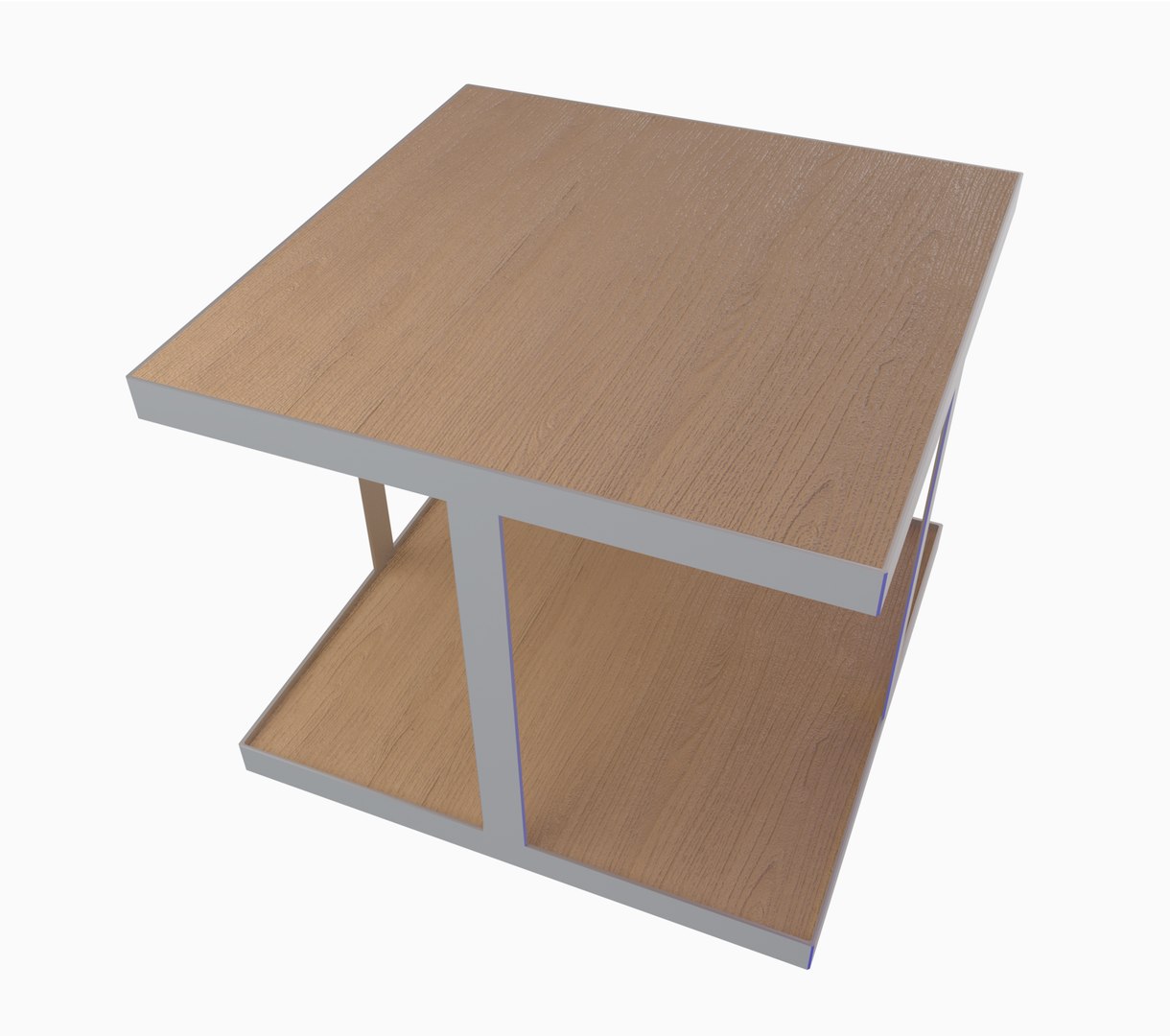 Industrial Square Table 3d Model