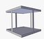 Industrial Square Table 3d Model