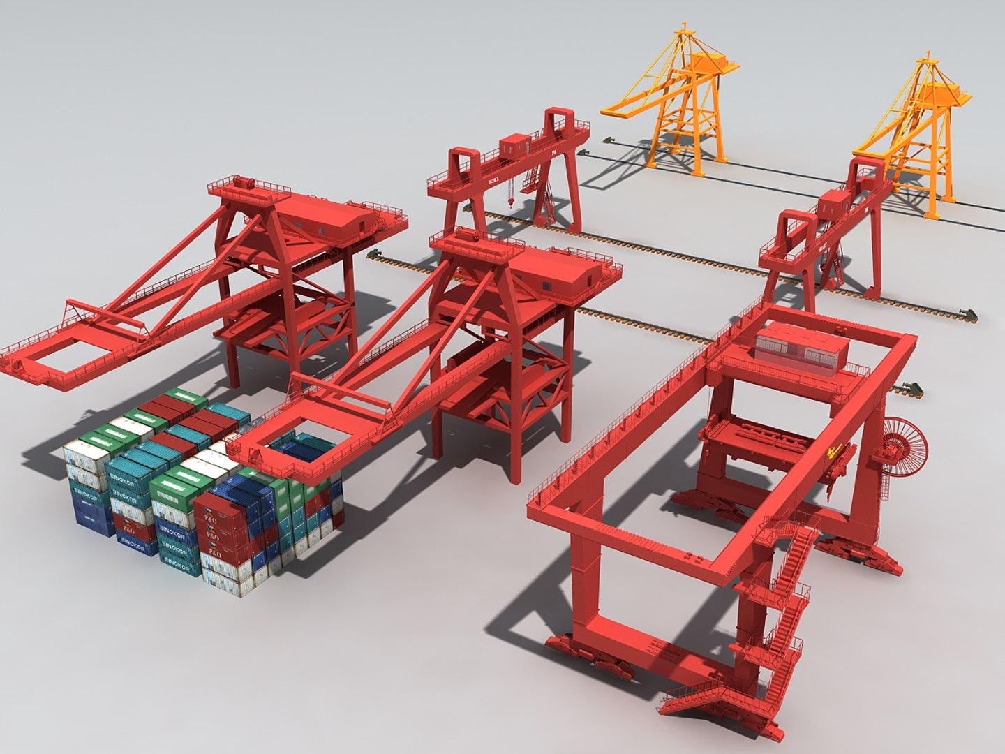 3D Container Crane Gantry | 1146391 | TurboSquid