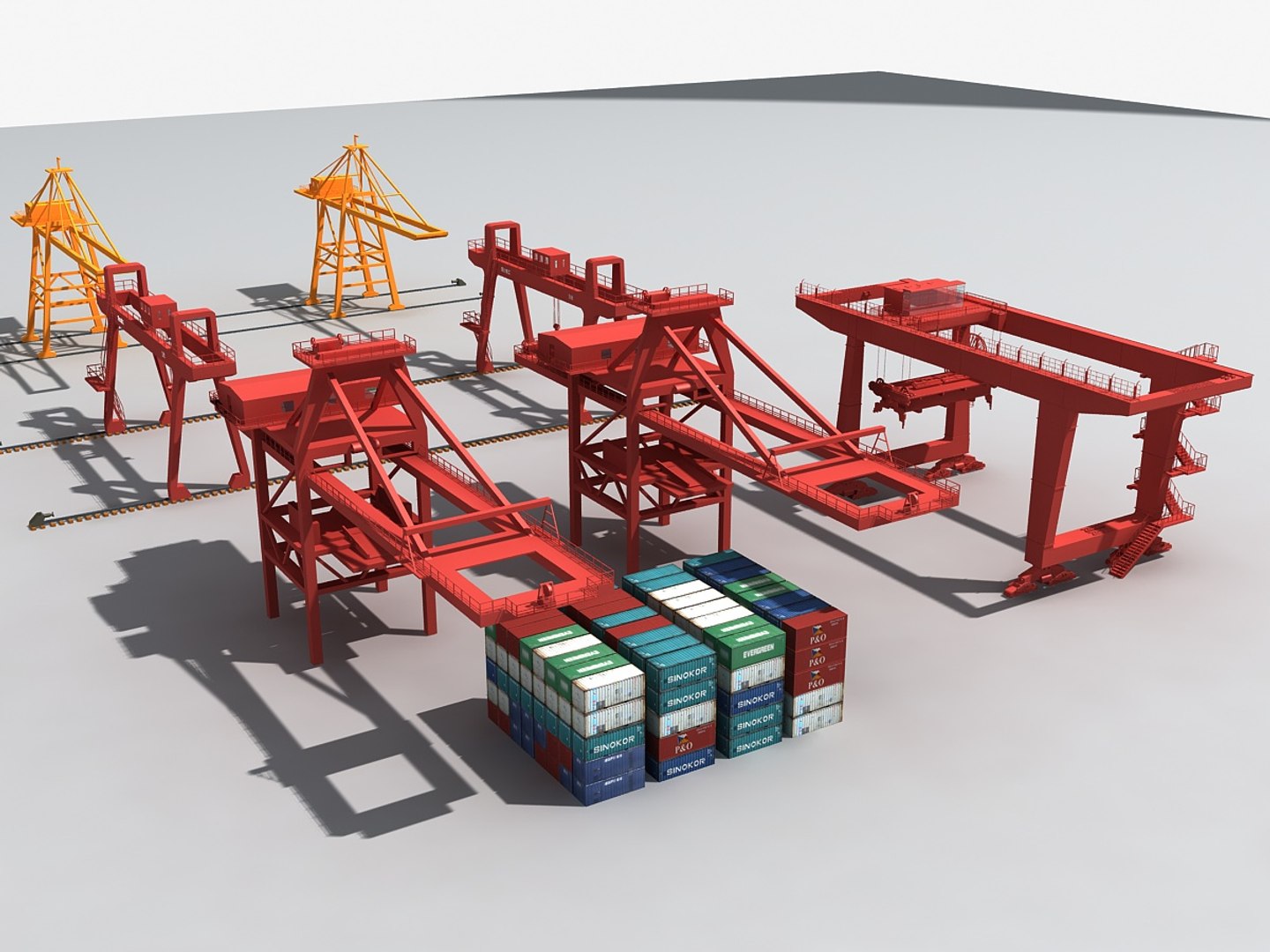 3D Container Crane Gantry | 1146391 | TurboSquid
