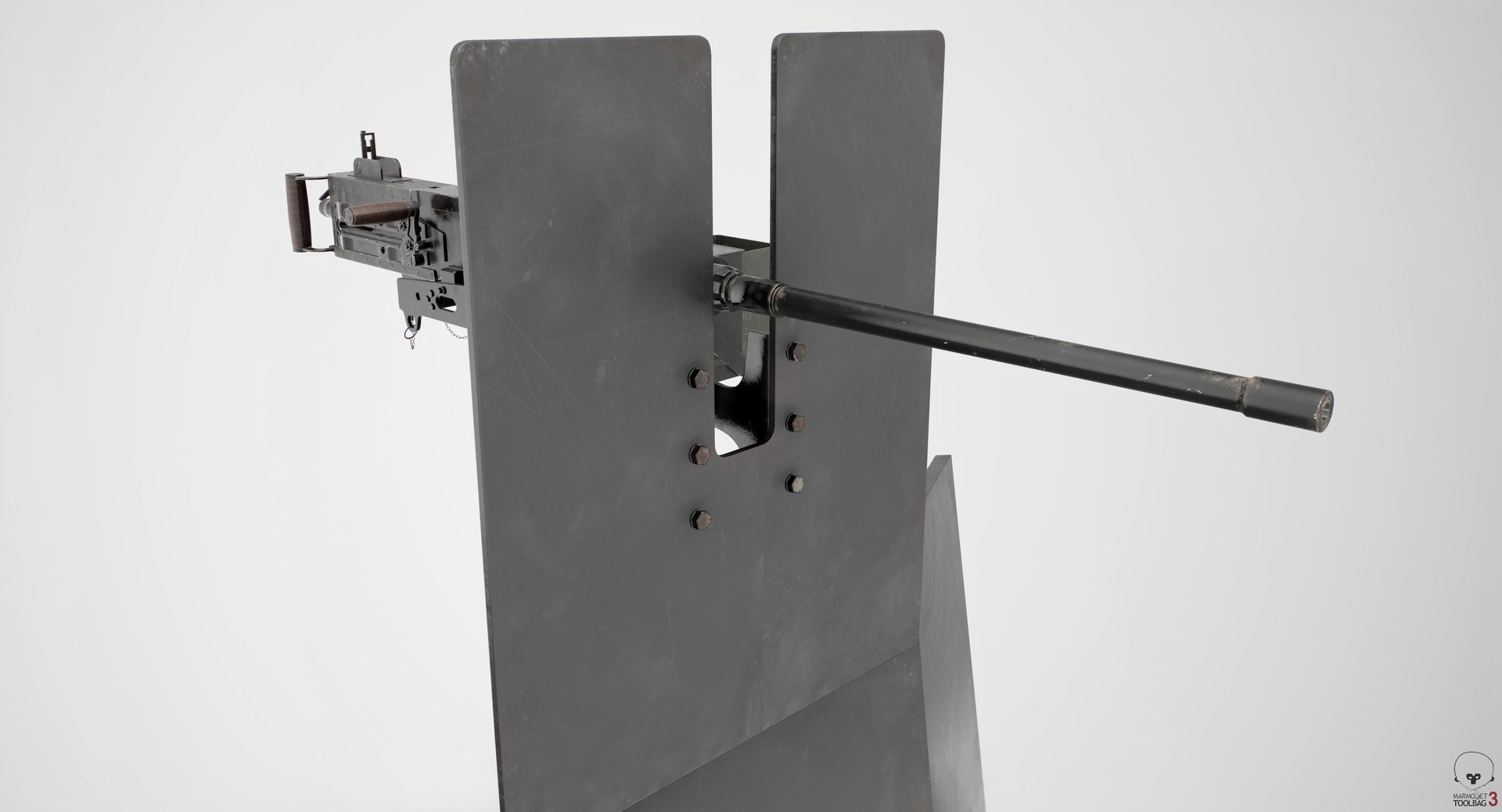 3D M2hb Browning Machine Gun - TurboSquid 1337618