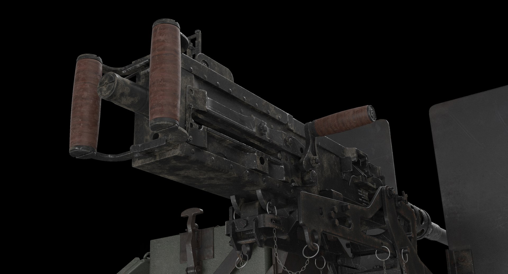 3D m2hb browning machine gun - TurboSquid 1337618