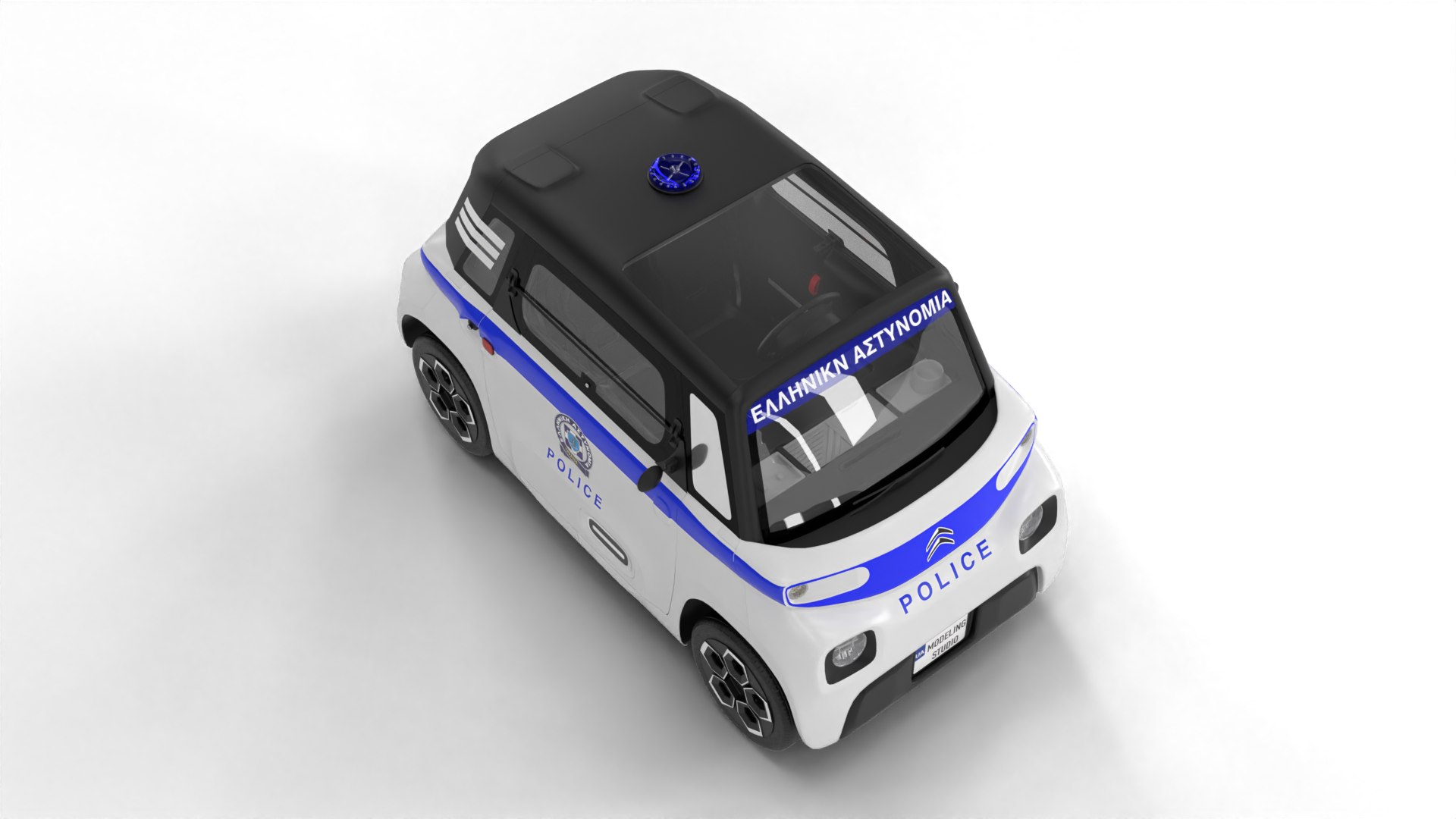 3D Citroen Ami 2020 Police White Model - TurboSquid 2249338