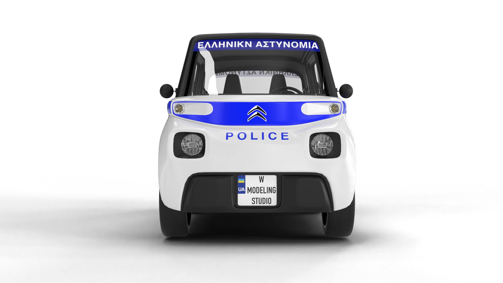 3D Citroen Ami 2020 Police White Model - TurboSquid 2249338