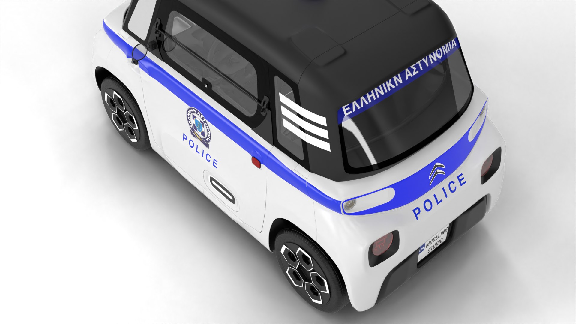 3D Citroen Ami 2020 Police White Model - TurboSquid 2249338