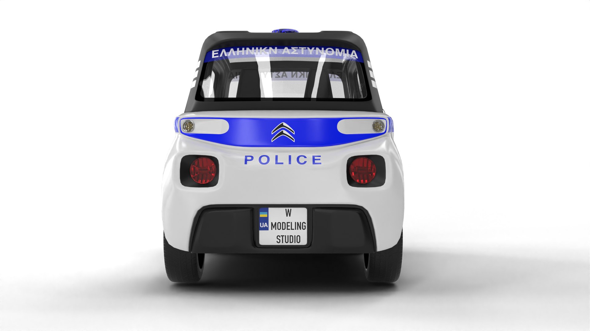 3D Citroen Ami 2020 Police White Model - TurboSquid 2249338
