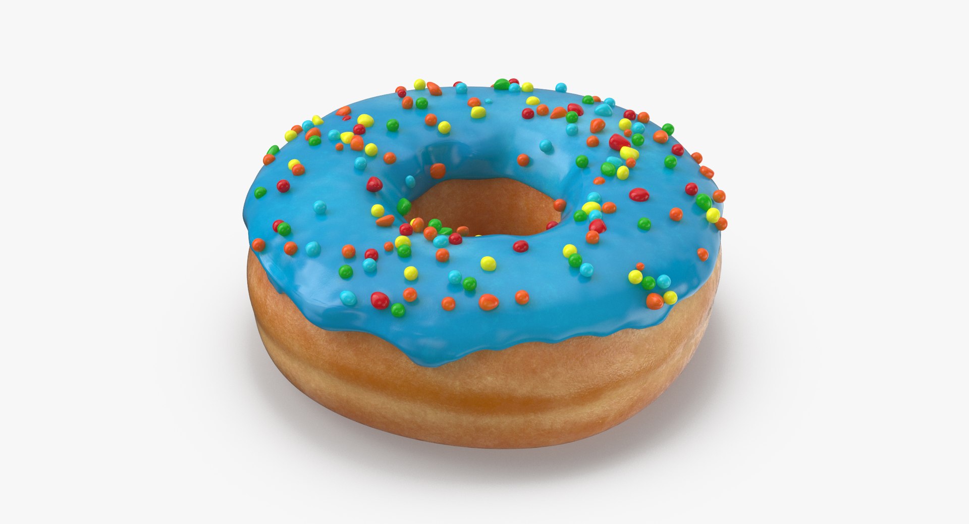 3D Donut Blue - Model - TurboSquid 1180303