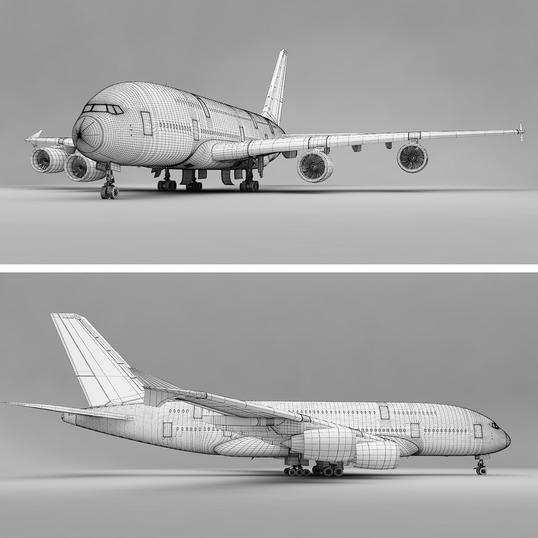 3d Max Airbus A380 Emirates