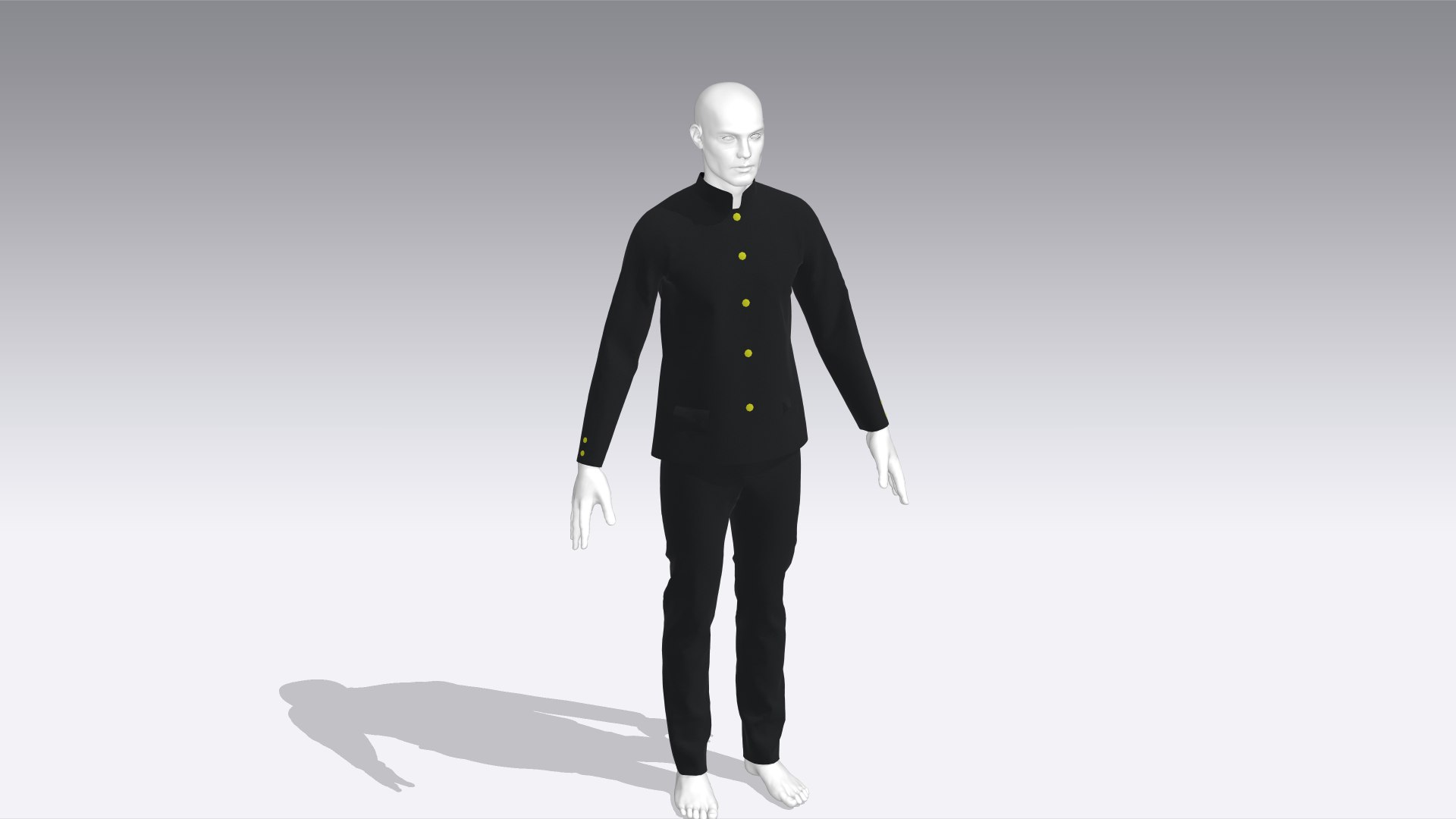 Gakuran Uniform 3D Model - TurboSquid 2148015