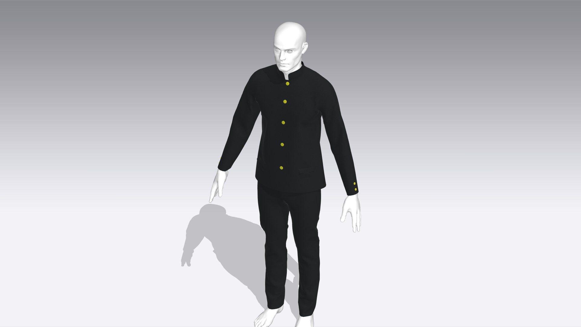 Gakuran Uniform 3D Model - TurboSquid 2148015