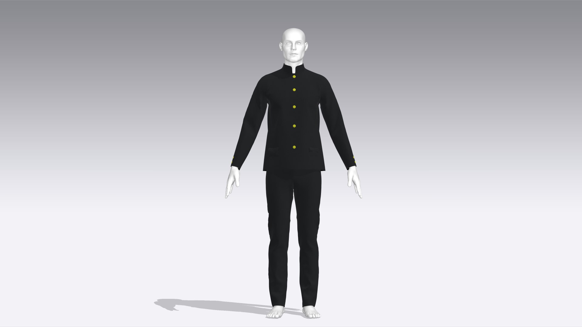 Gakuran Uniform 3D Model - TurboSquid 2148015