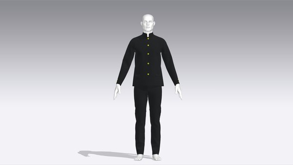 modelo 3d Uniforme de Gakuran - TurboSquid 2148015