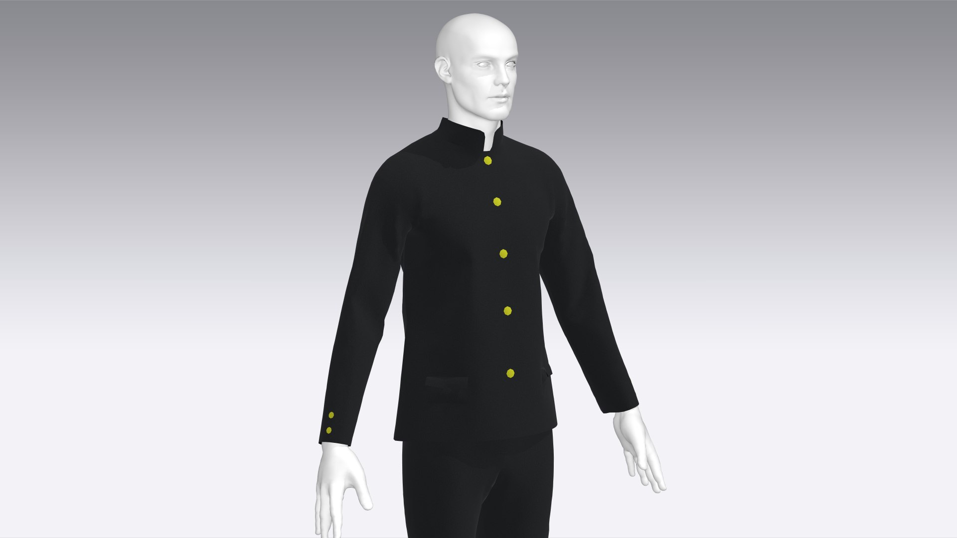 Gakuran Uniform 3D Model - TurboSquid 2148015