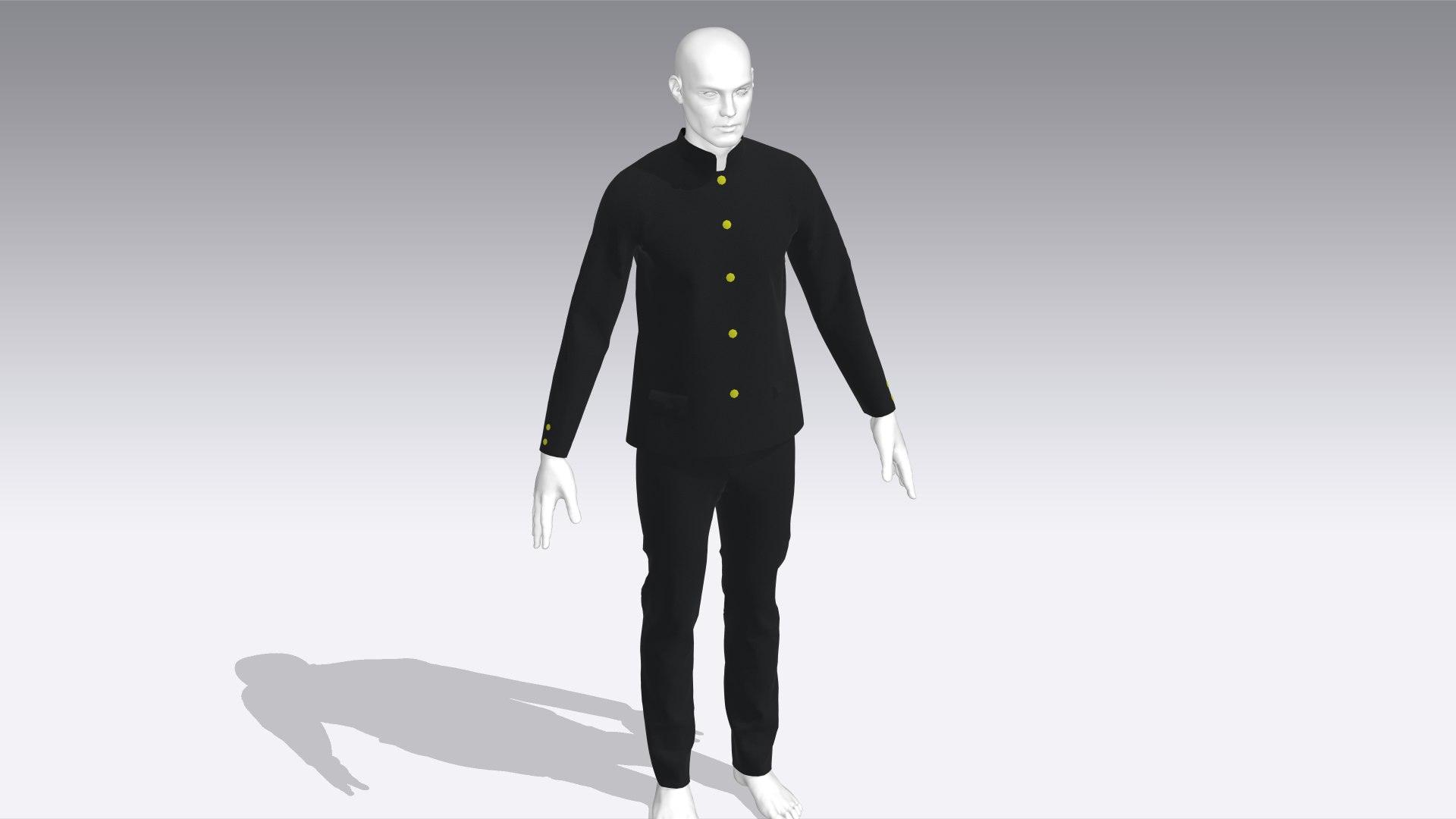 Gakuran Uniform 3D Model - TurboSquid 2148015