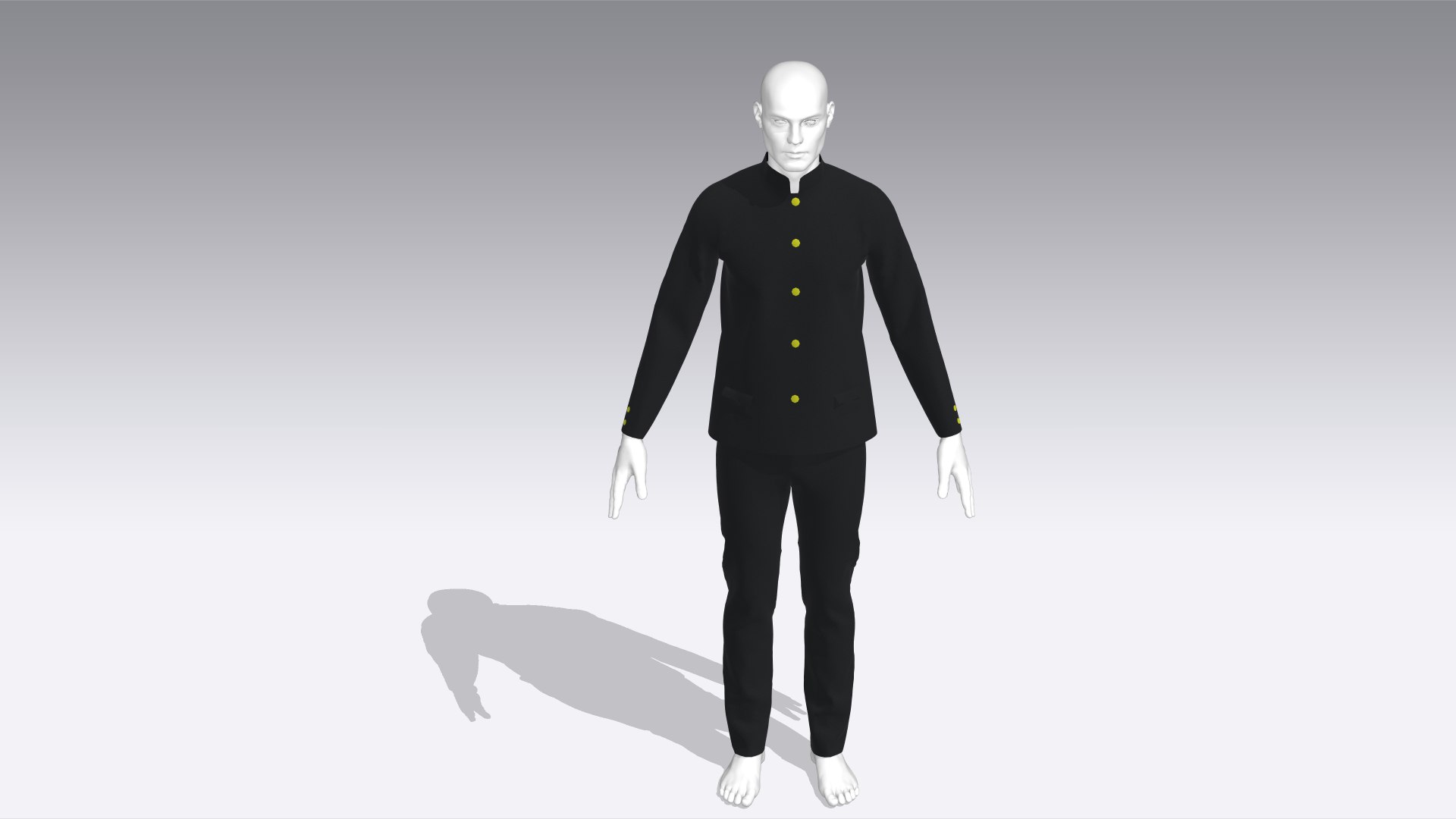 Gakuran Uniform 3D Model - TurboSquid 2148015