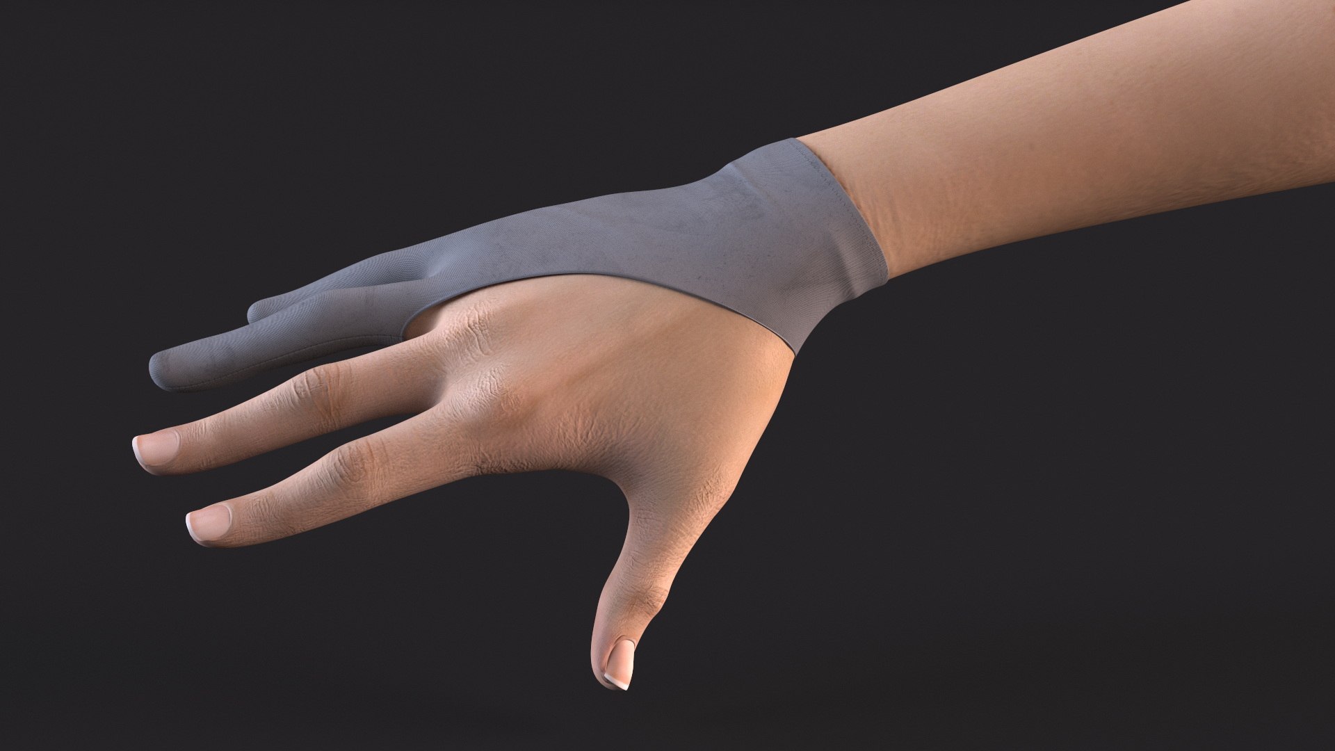 3D Grey Drawing Glove On Hand Model - TurboSquid 2123867