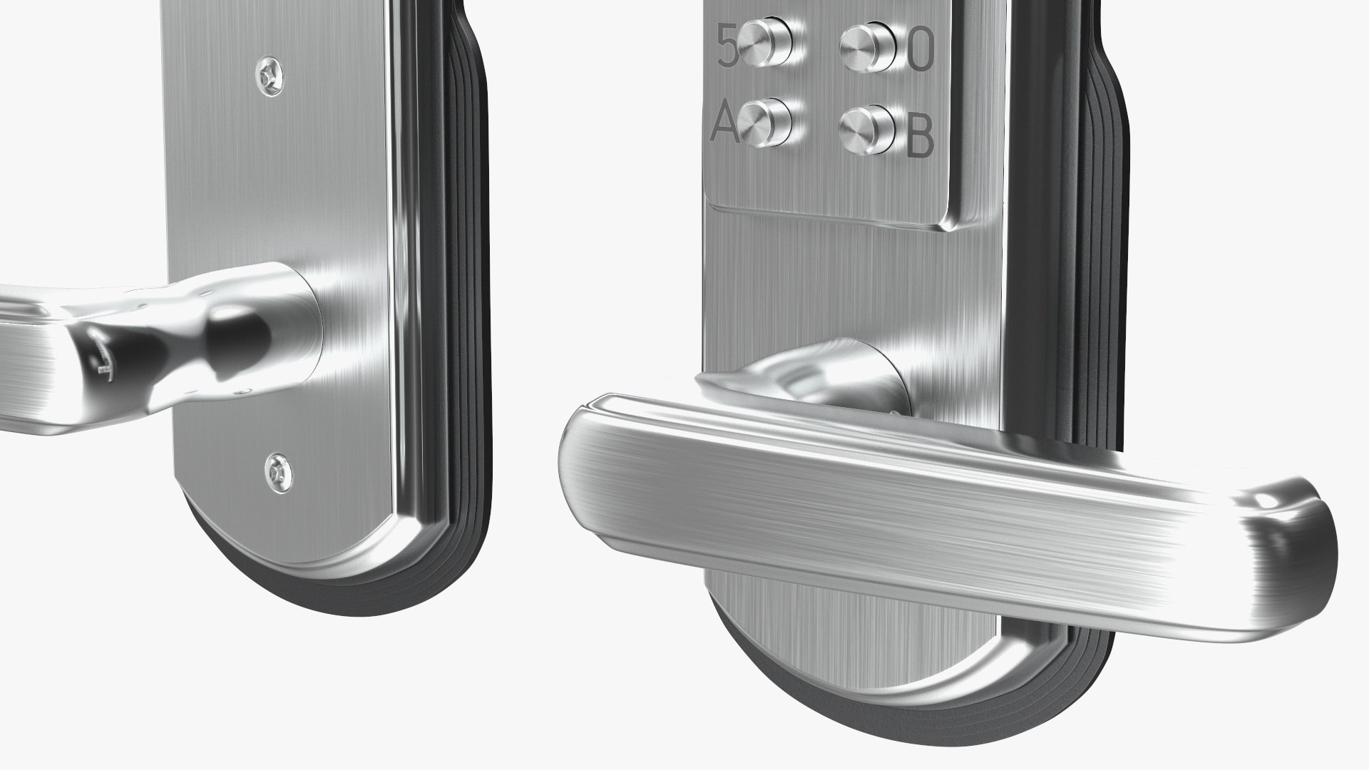 Push Button Door Lock Silver 3D Model - TurboSquid 1889252