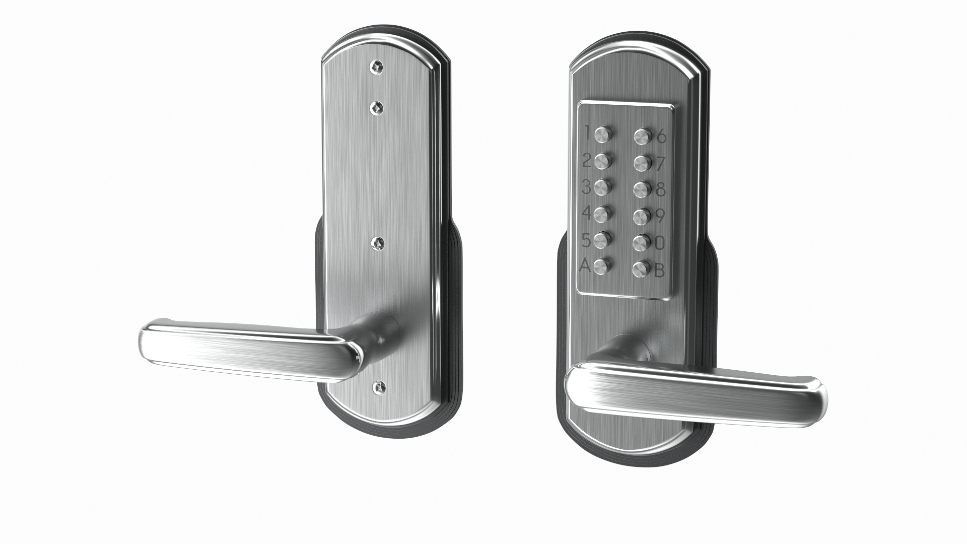 Push Button Door Lock Silver 3D Model - TurboSquid 1889252