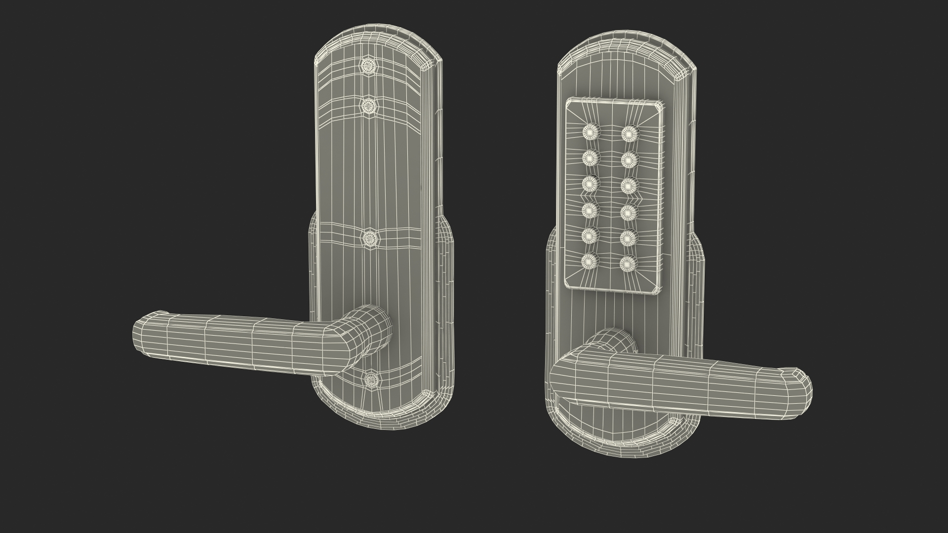 Push Button Door Lock Silver 3D Model - TurboSquid 1889252