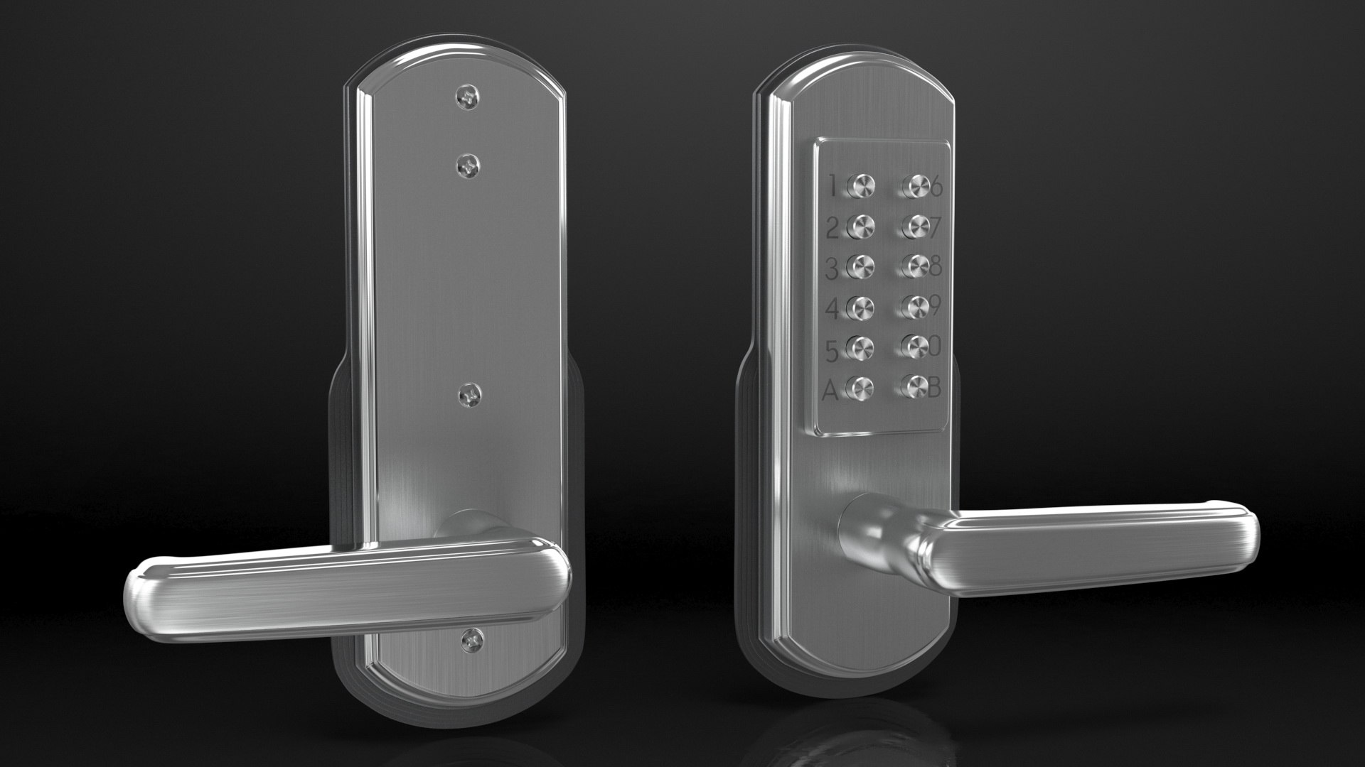 Push Button Door Lock Silver 3D Model - TurboSquid 1889252