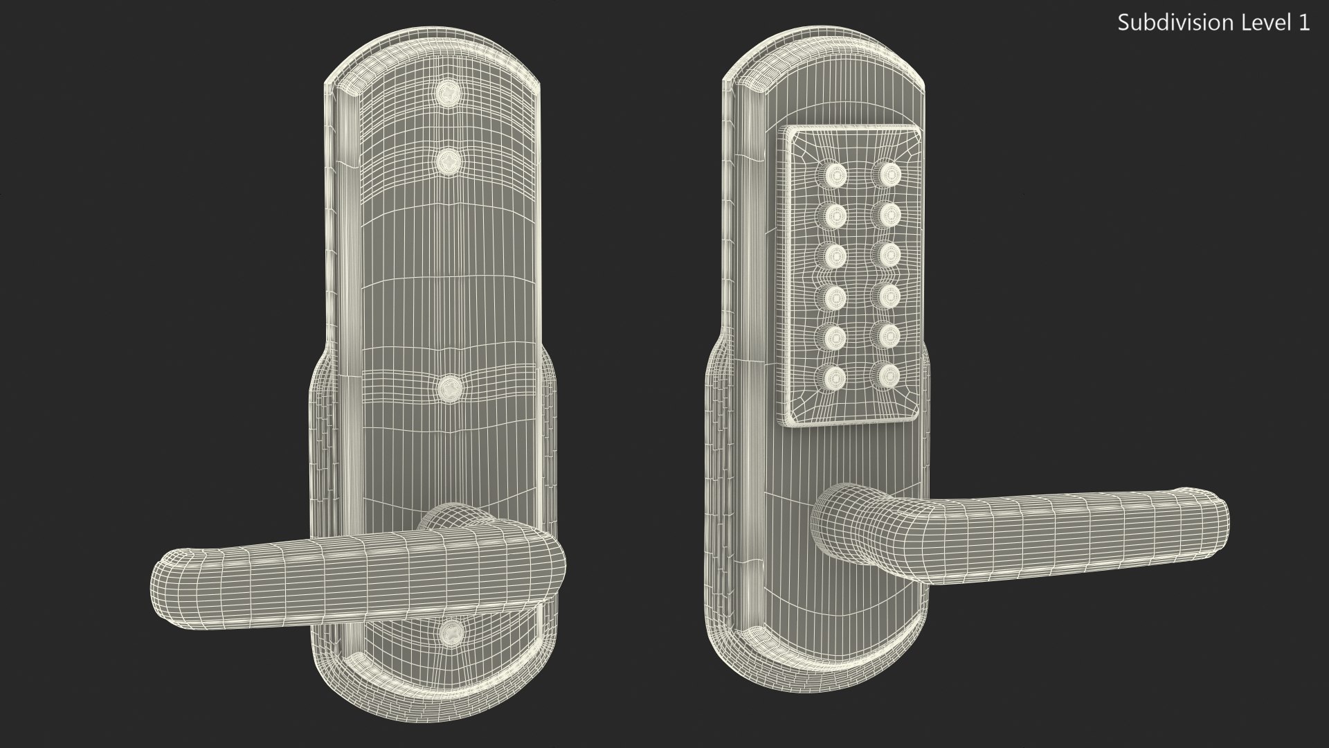 Push Button Door Lock Silver 3D Model - TurboSquid 1889252