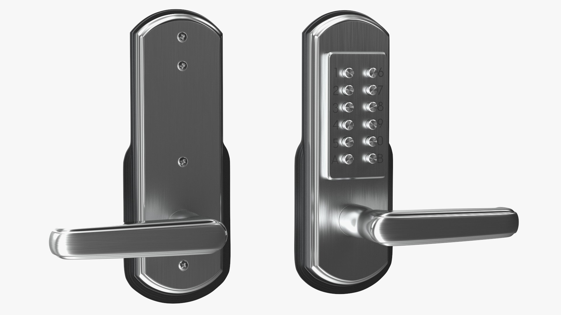 Push Button Door Lock Silver 3D Model - TurboSquid 1889252