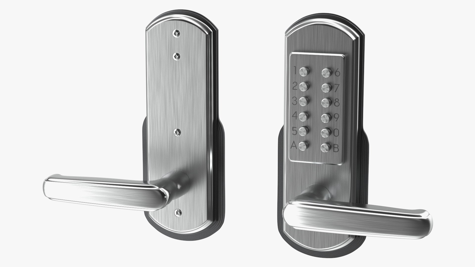 Push Button Door Lock Silver 3D Model - TurboSquid 1889252