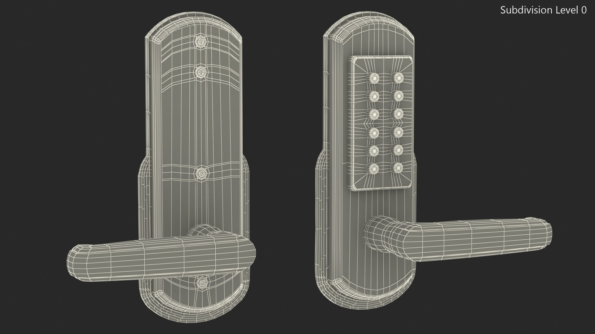 Push Button Door Lock Silver 3D Model - TurboSquid 1889252