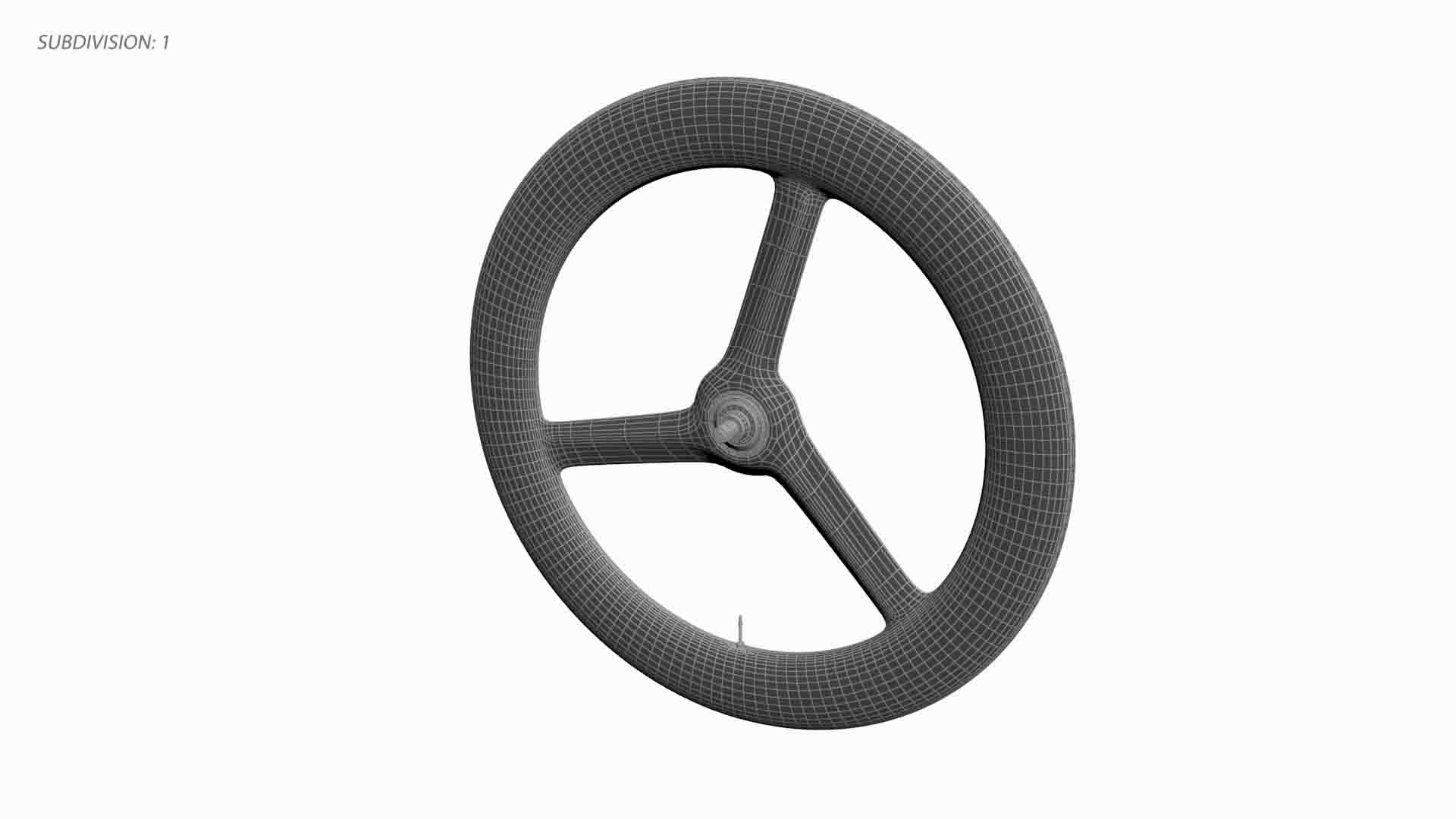3 Spoke Wheel 3D Model - TurboSquid 2263310