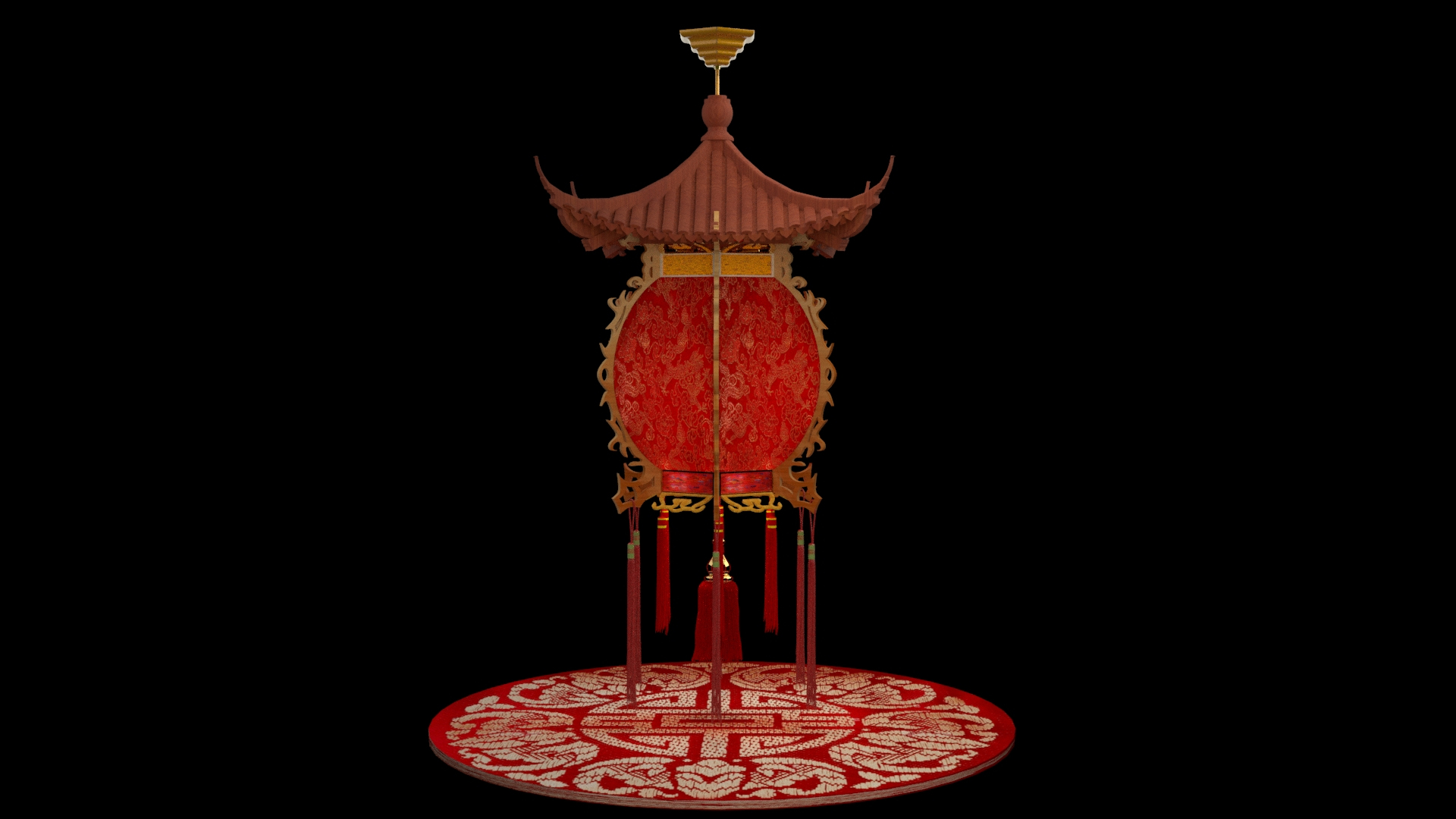 Chinese Red Palace Lantern Model - TurboSquid 2306021