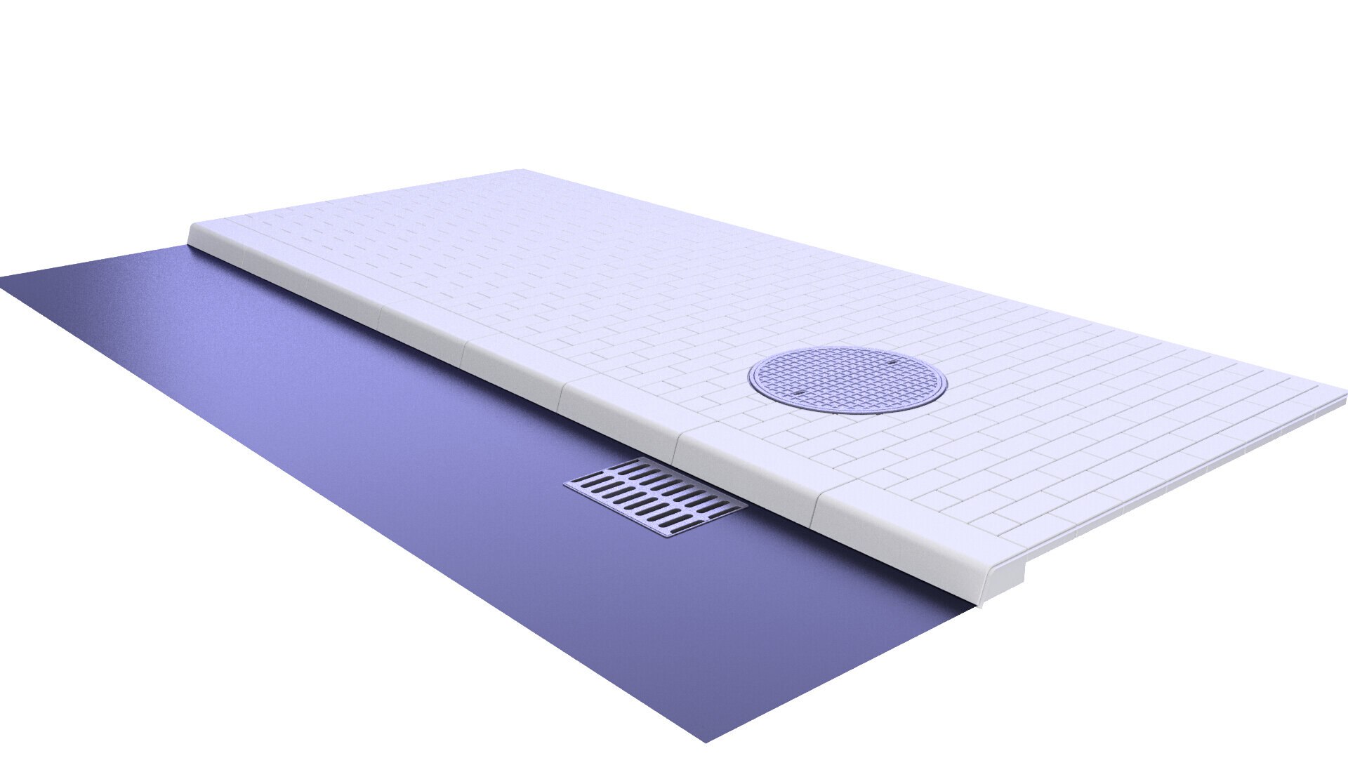 3D Model Brick Pavement Sidewalk 8 - TurboSquid 2000703