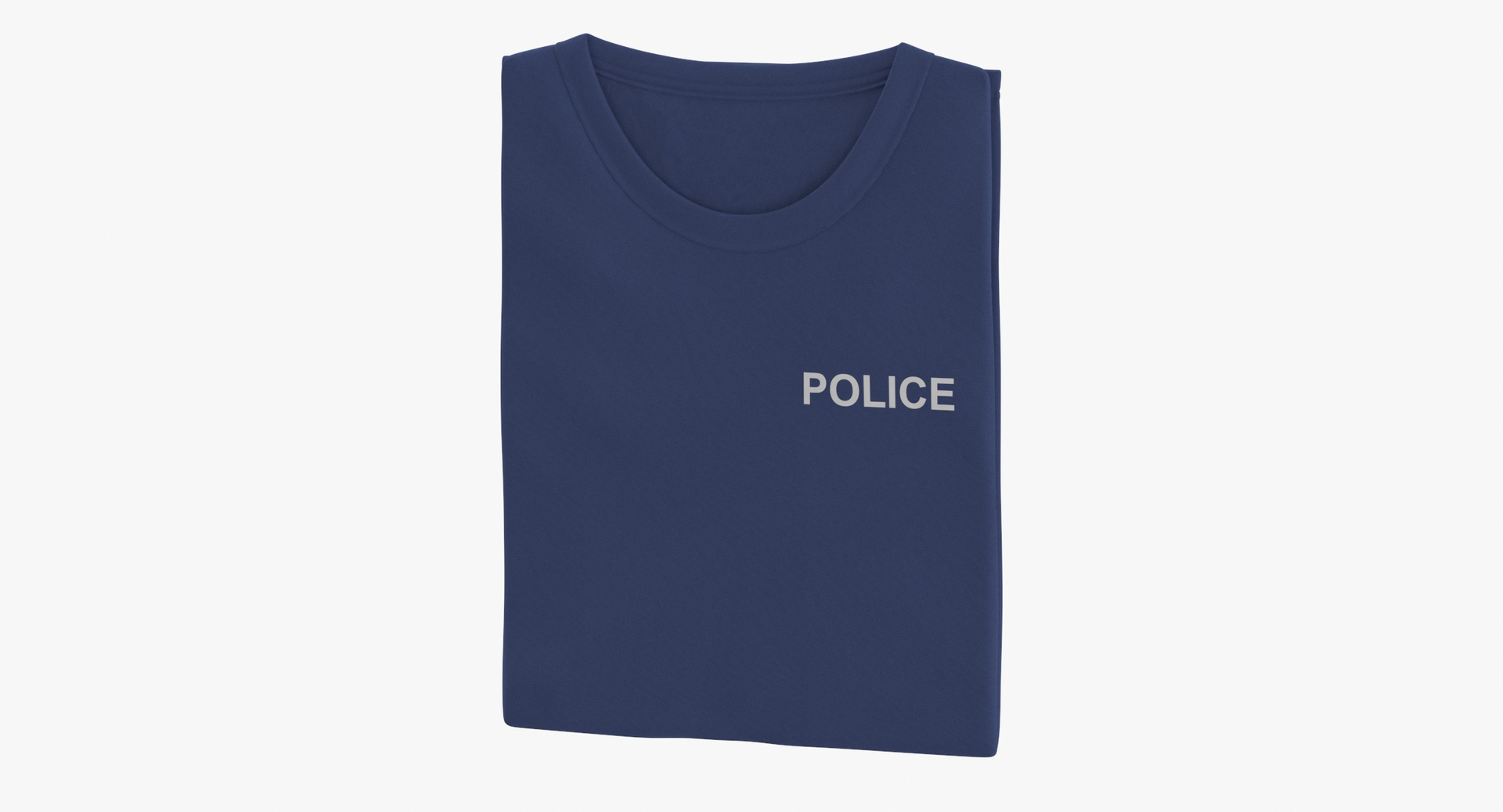Female Crew Neck Folded Dark Blue Police 02 3D model - TurboSquid 1758945