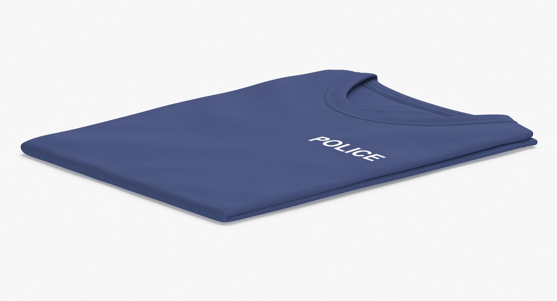 Female Crew Neck Folded Dark Blue Police 02 3D model - TurboSquid 1758945