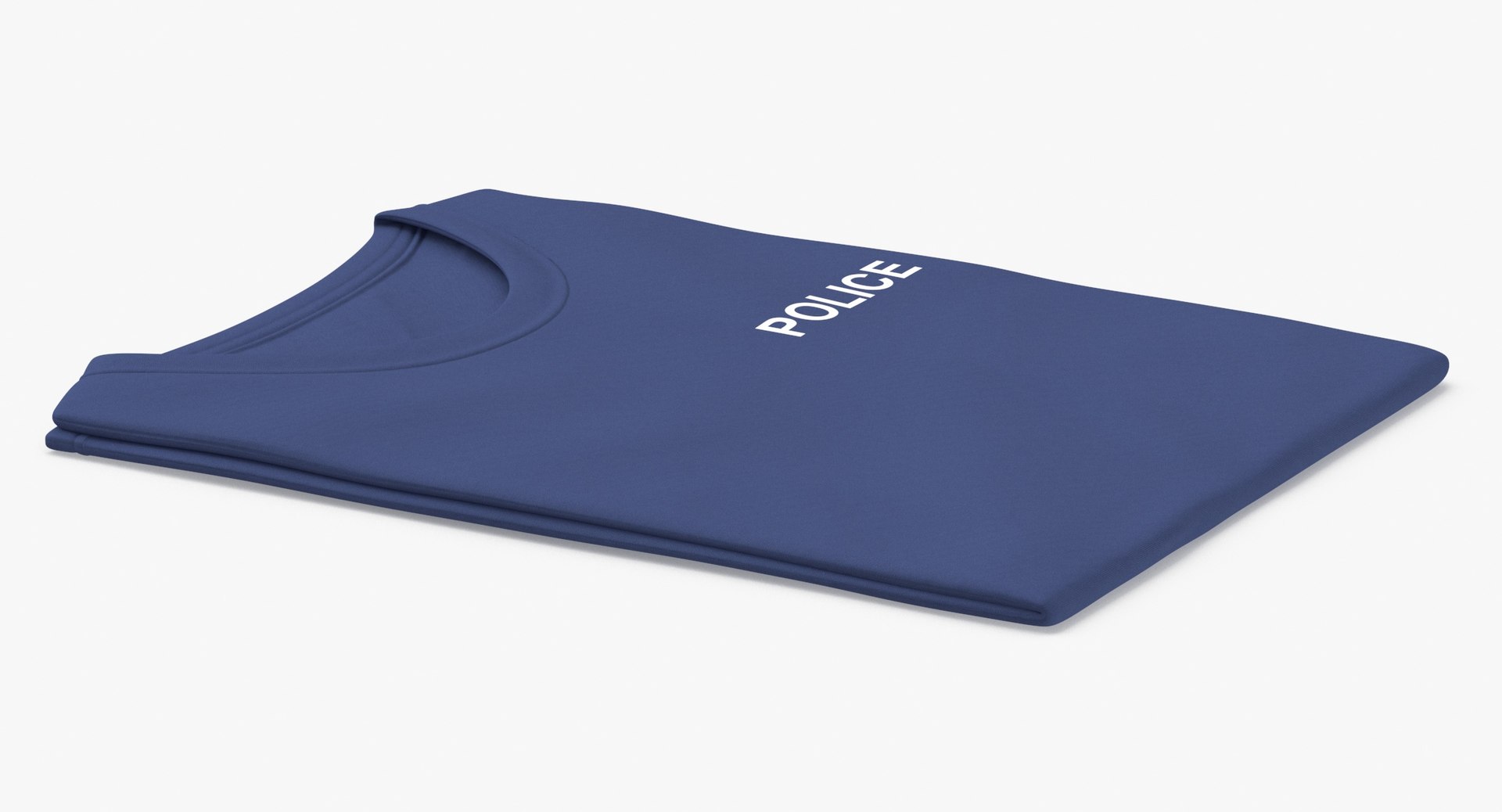 Female Crew Neck Folded Dark Blue Police 02 3D model - TurboSquid 1758945