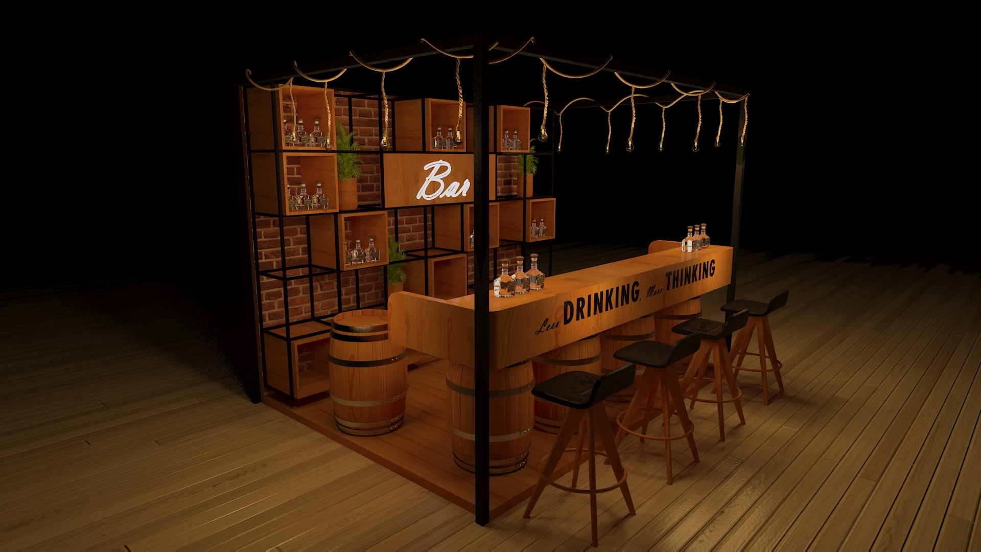 Bar 3D Model - TurboSquid 1804909