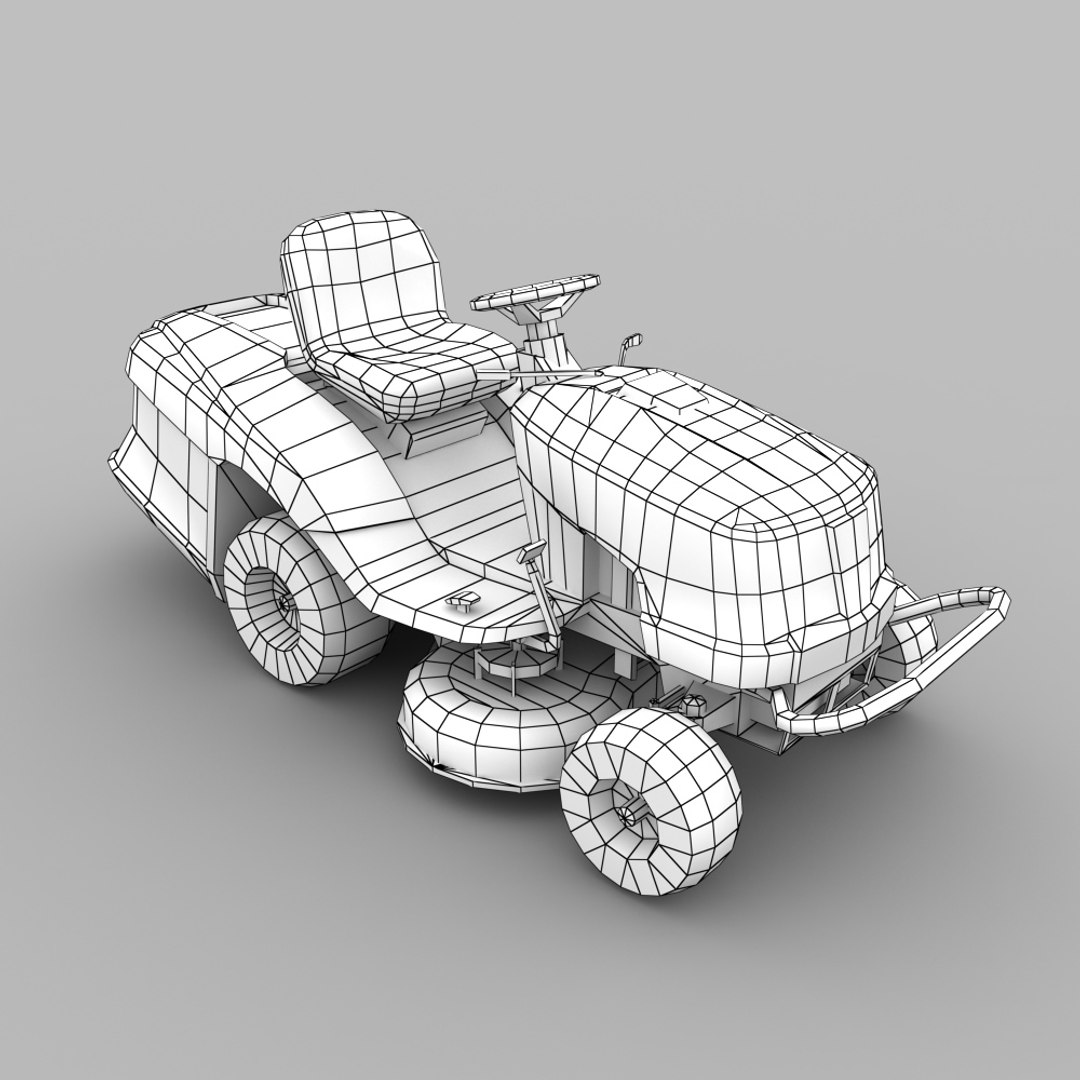 3d Model Riding Lawn Mower